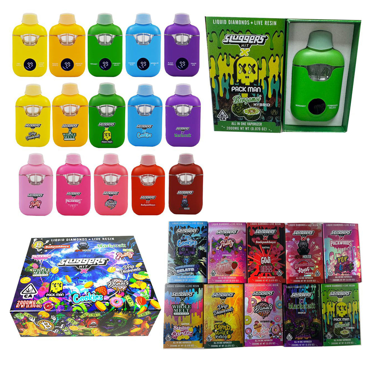 Sluggers Collaborations Dual 2g Disposable Vapes (500 Units / Per Lot ...