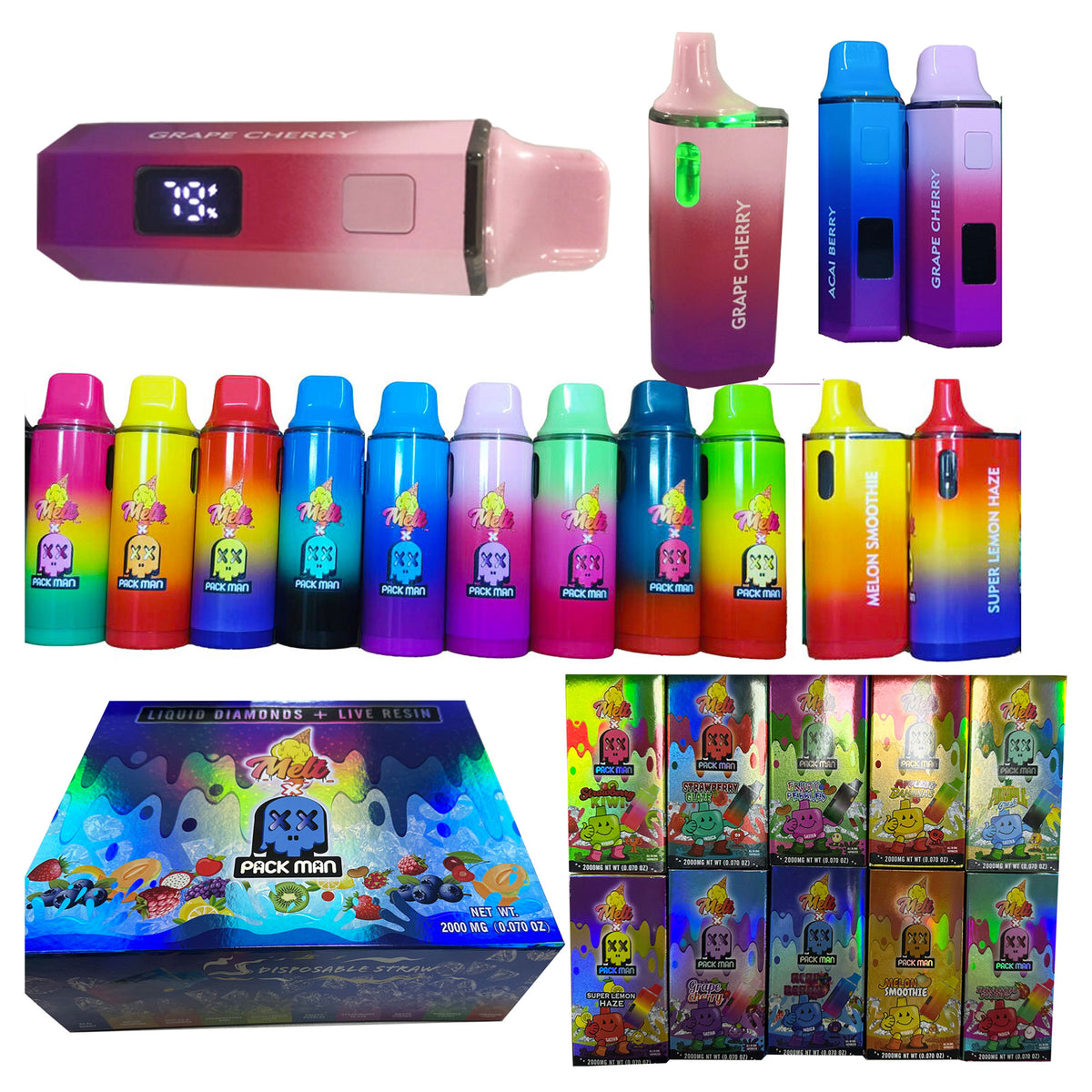 Melt x Packman Digital V1 Disposable Vapes (500 Units / Per Lot ...