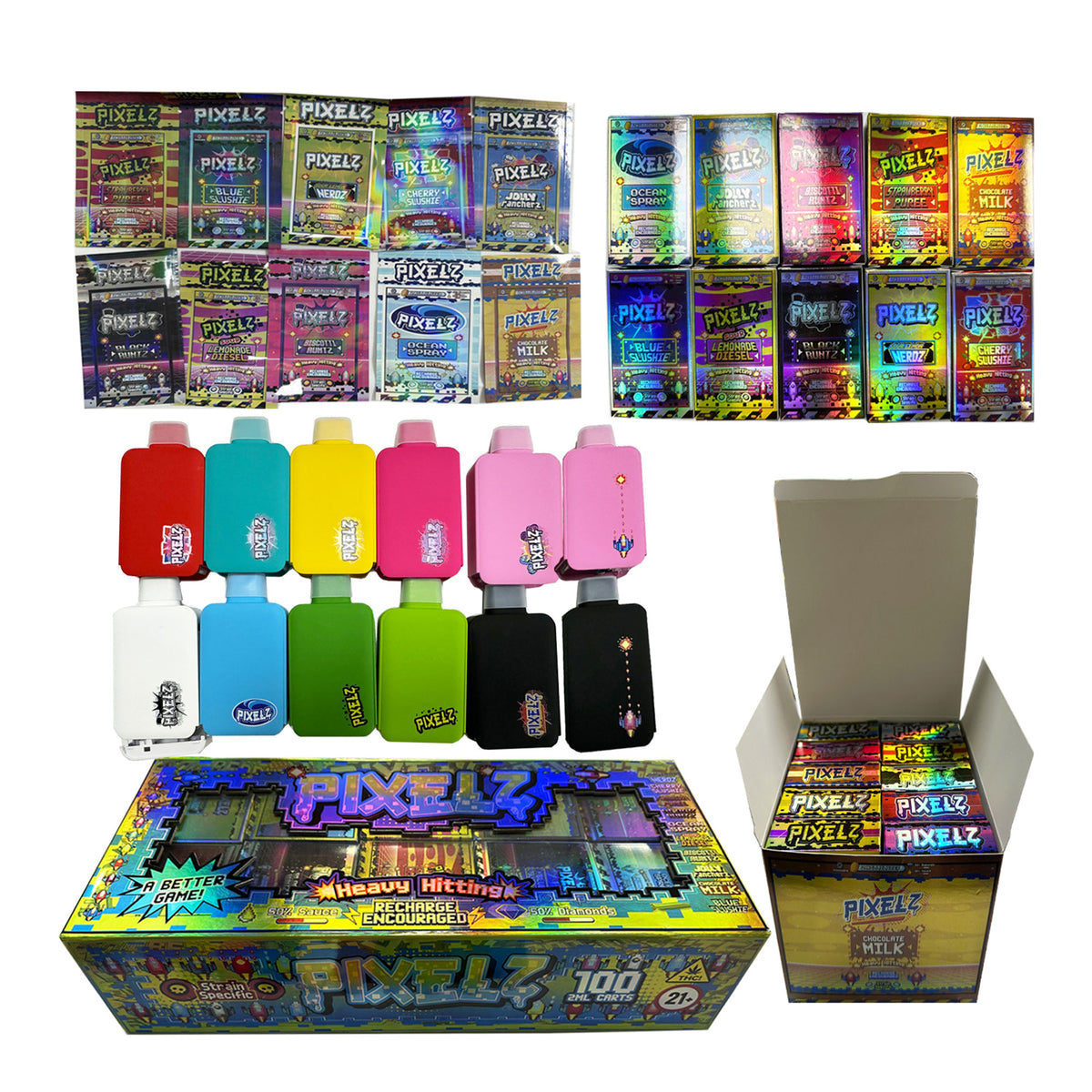 Pixelz 2g Disposable Vapes (500 Units / Per Lot) – MylarPacks Wholesale