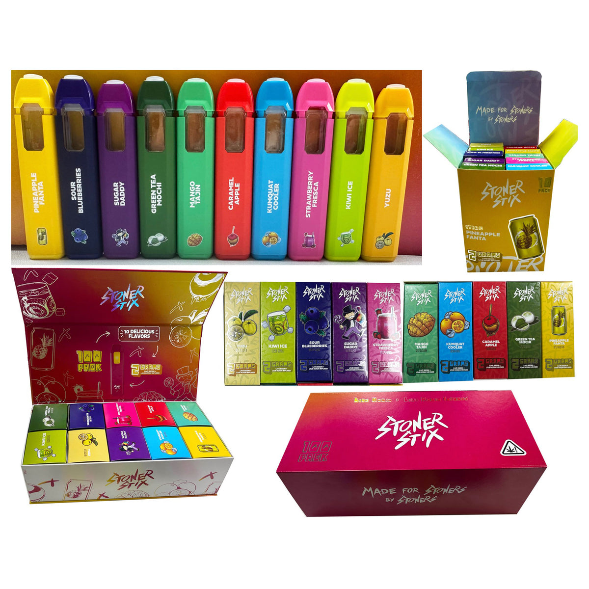 Stoner Stix 2g Disposable Vapes (500 Units / Per Lot) – MylarPacks ...